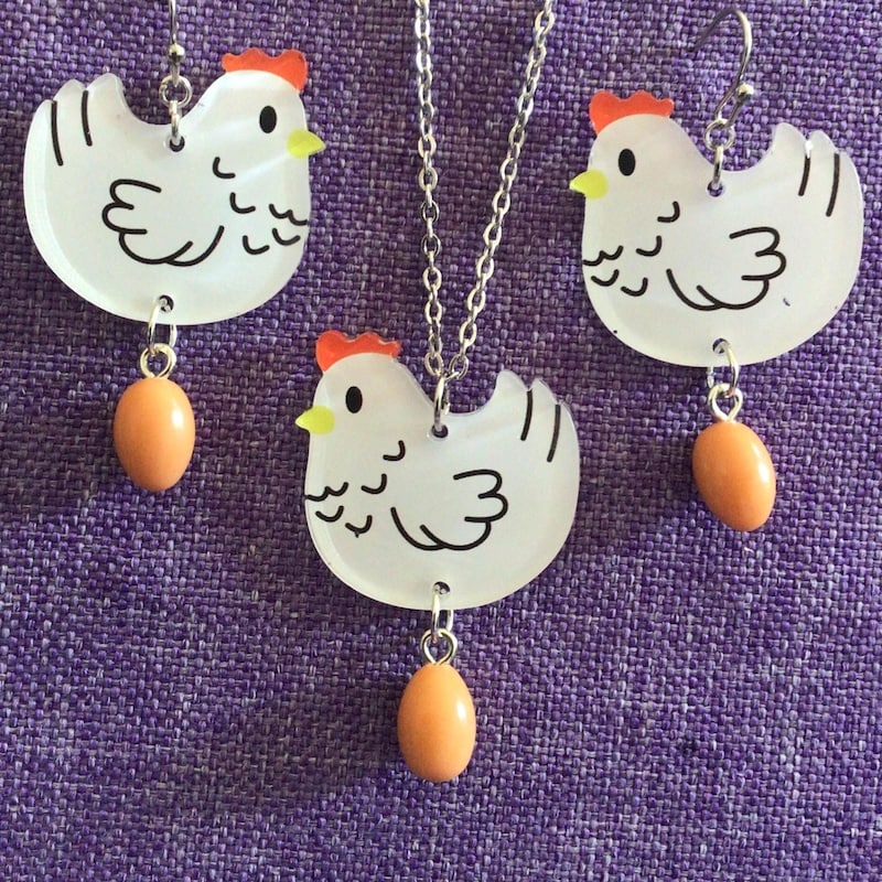 Chicken Necklace - Etsy