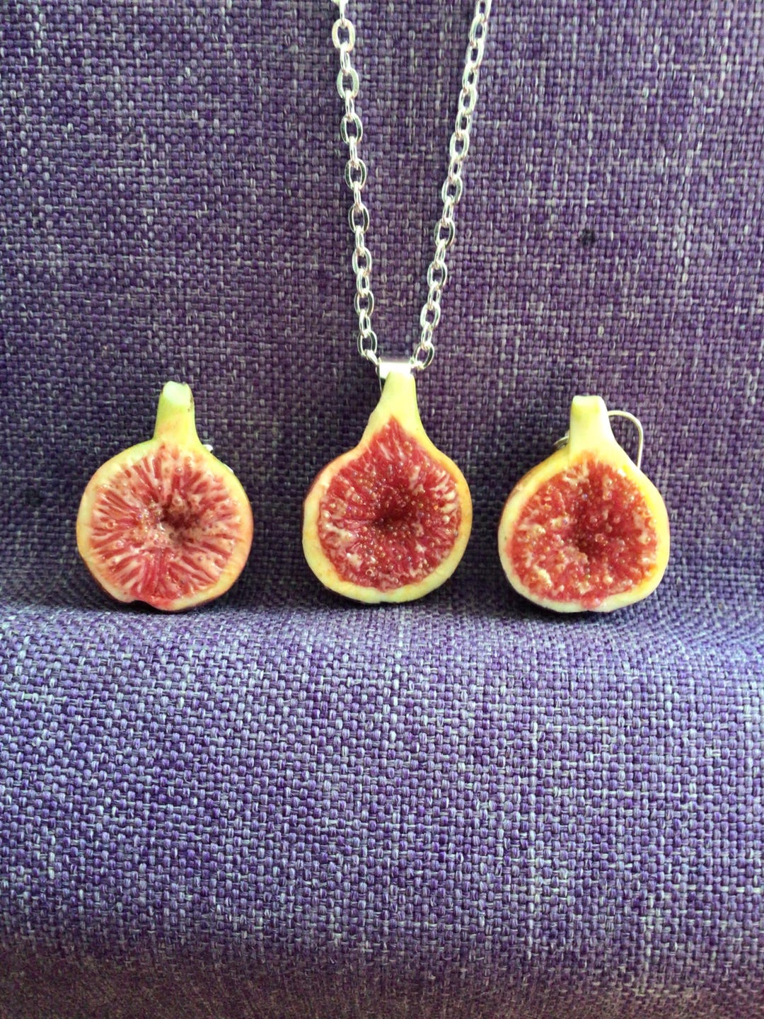 Half a Fig Necklace and Earrings (25,001) - Etsy