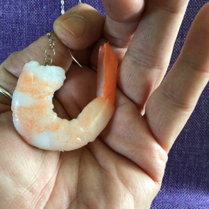 Shrimp Necklace or Earrings (10,086) - Etsy