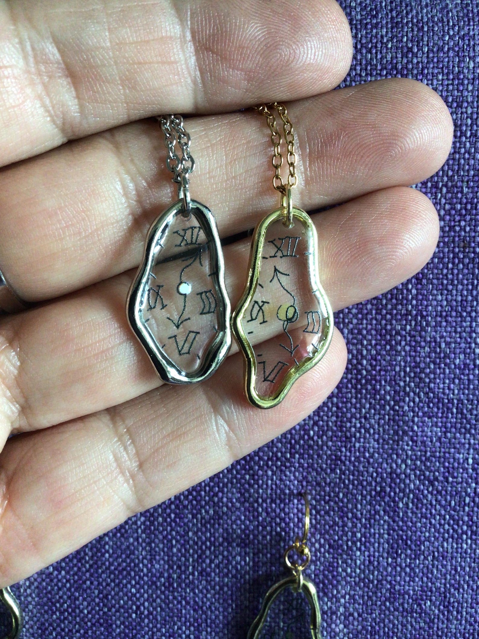 Clock Necklaces or Earrings (19,862) - Etsy