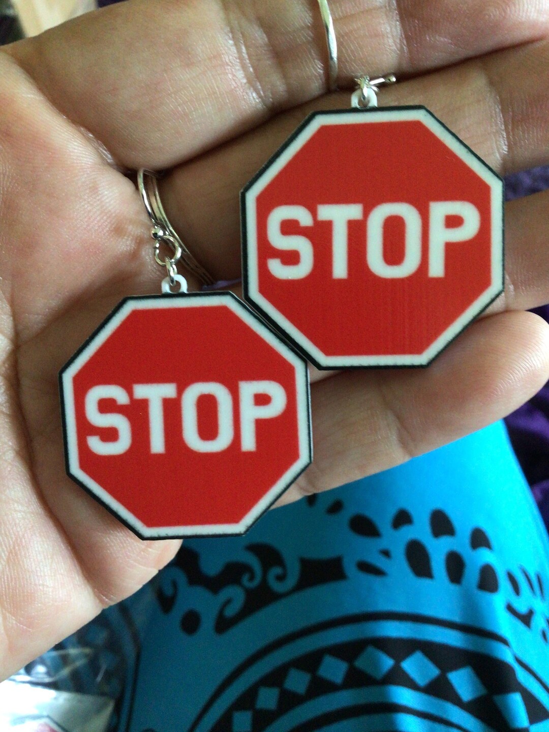Stop Sign Necklace and Earrings (19,903) - Etsy