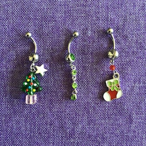 Mistletoe Belly Ring - Etsy