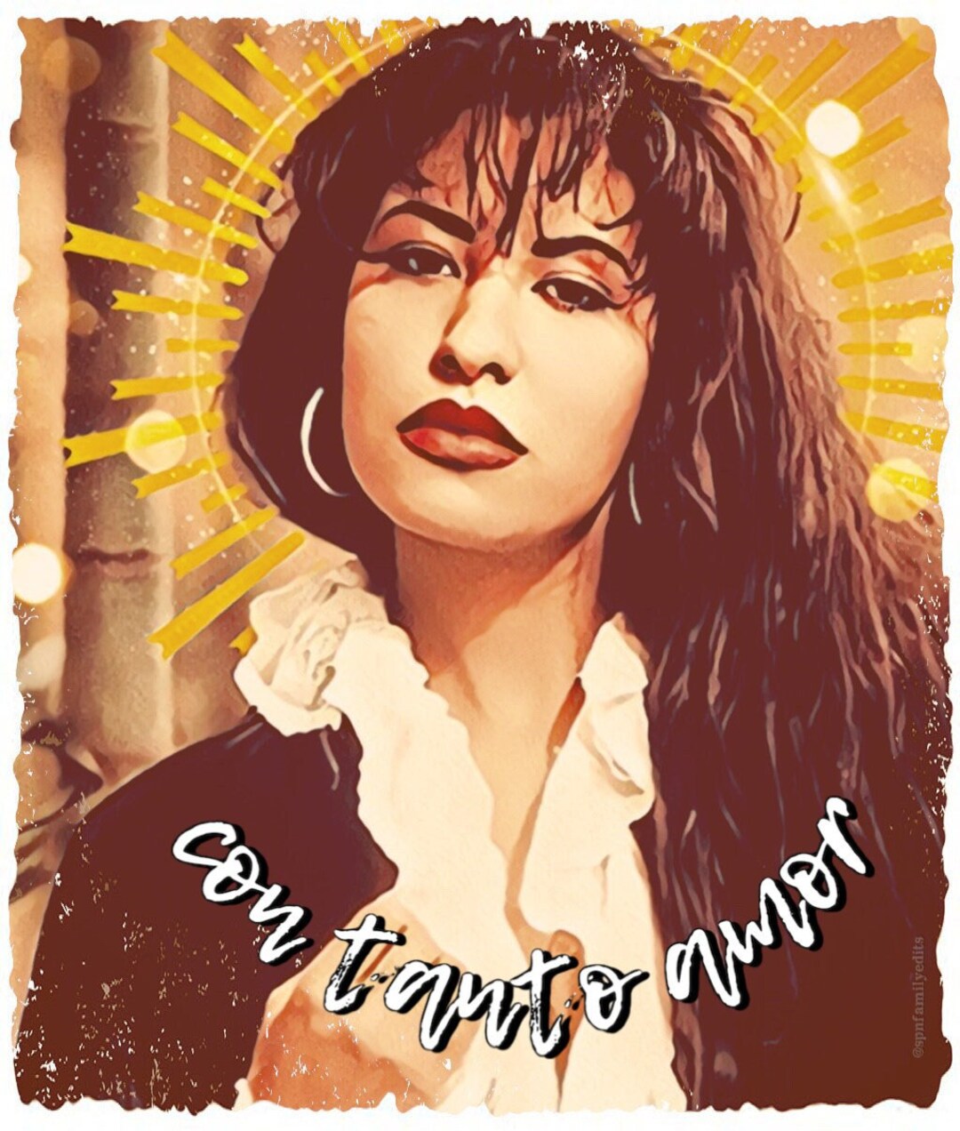 Selena con Tanto Amor Unique Fan Art Weather Proof - Etsy