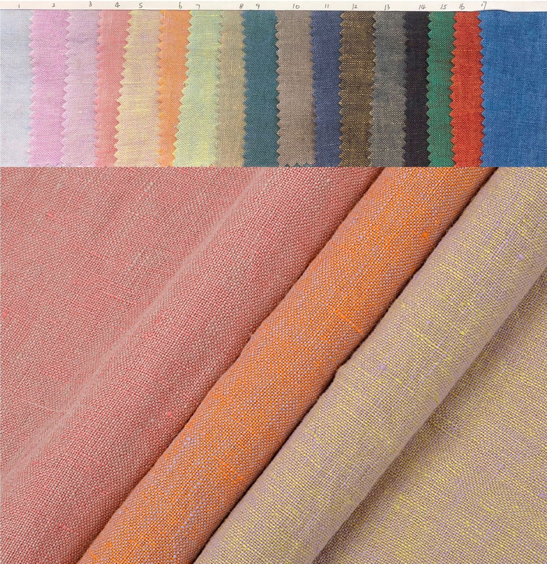 100% Linen Fabric, Enzyme Washed Fabric, Linen Gift for Mon, Sandwash ...