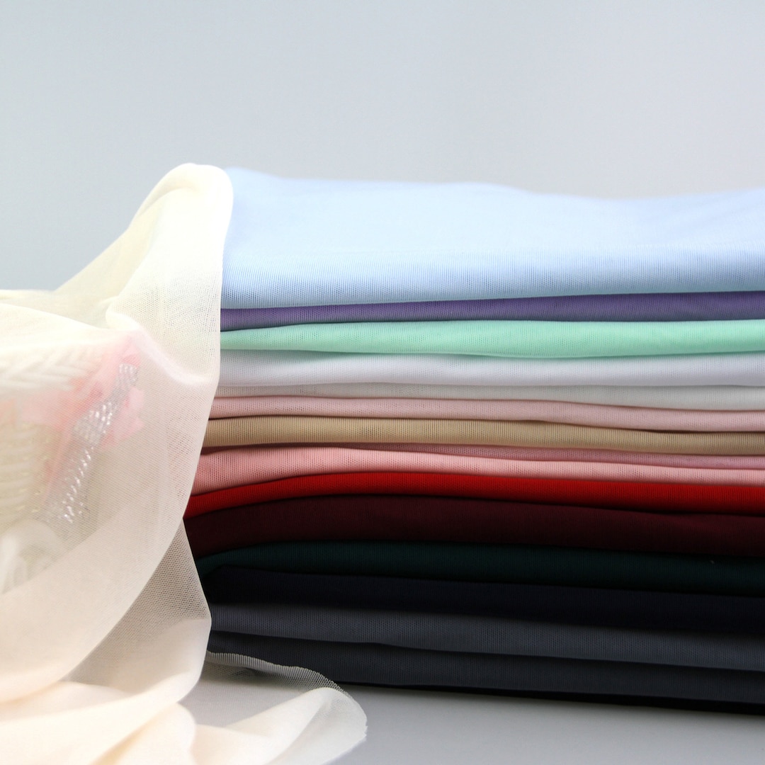 Four Way Stretch Mesh Fabric, Power Stretch Mesh, 60GSM Warp Knit Lace ...