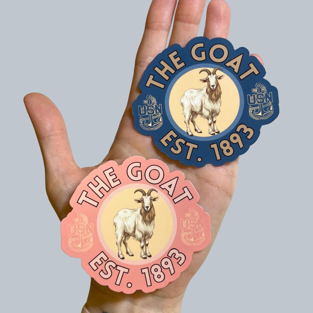 Navy Chief Goat Sticker, CPO Pride Sticker, Chief Season Gift, Funny ...