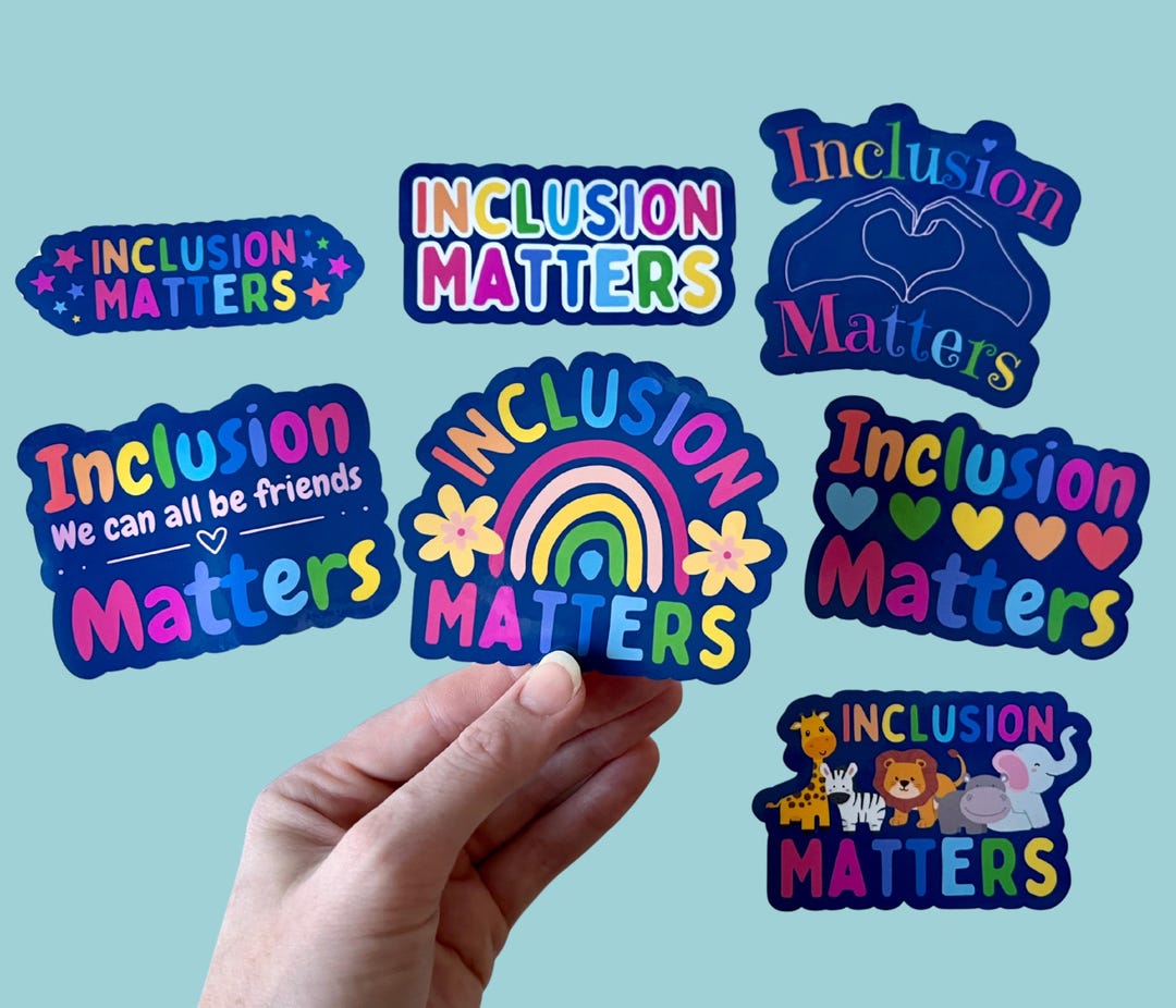 Inclusion Matters Rainbow Stickers: Advocacy, Neurodivergent, SPED ...