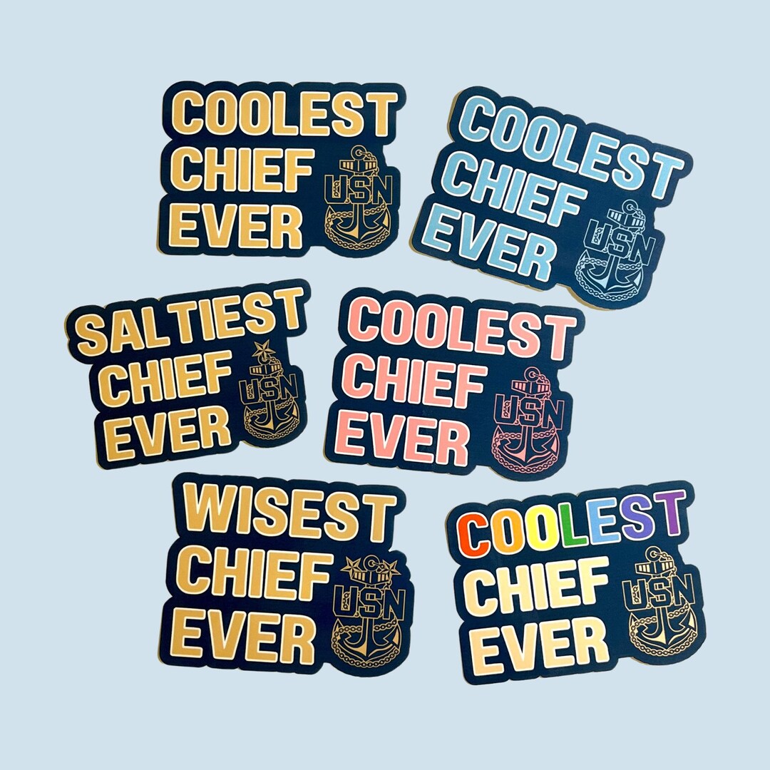Customizable Navy Chief Sticker, Chiefs Mess, Season Gift, Pride, USN ...