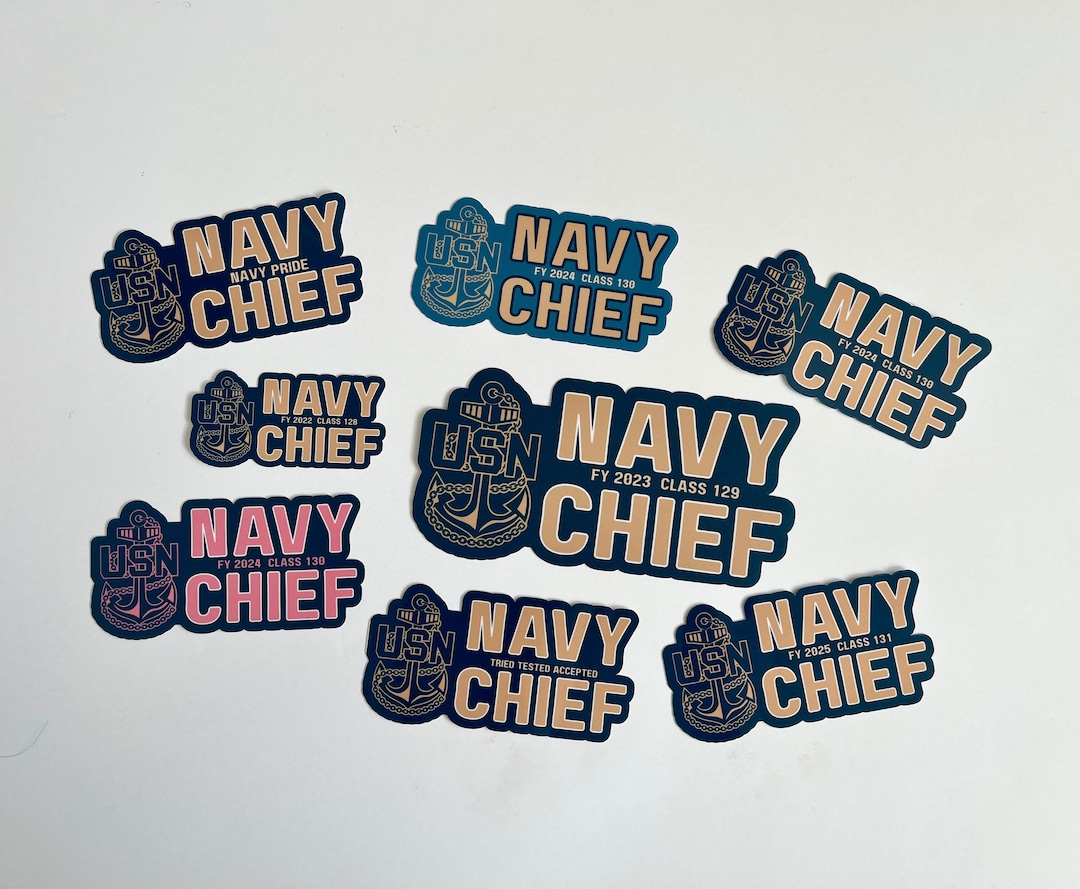 Custom Navy Chief Sticker, Chiefs Mess, Season Gift, Chief Pride, USN ...