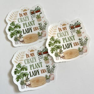 Plant Lover Era Sticker, Glossy Finish, Funny Plant Obsessed Sticker ...