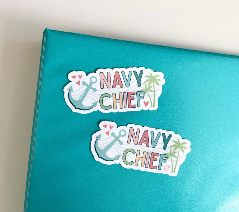 Customizable Navy Chief Sticker, Gift for Female Navy Chief, Water ...