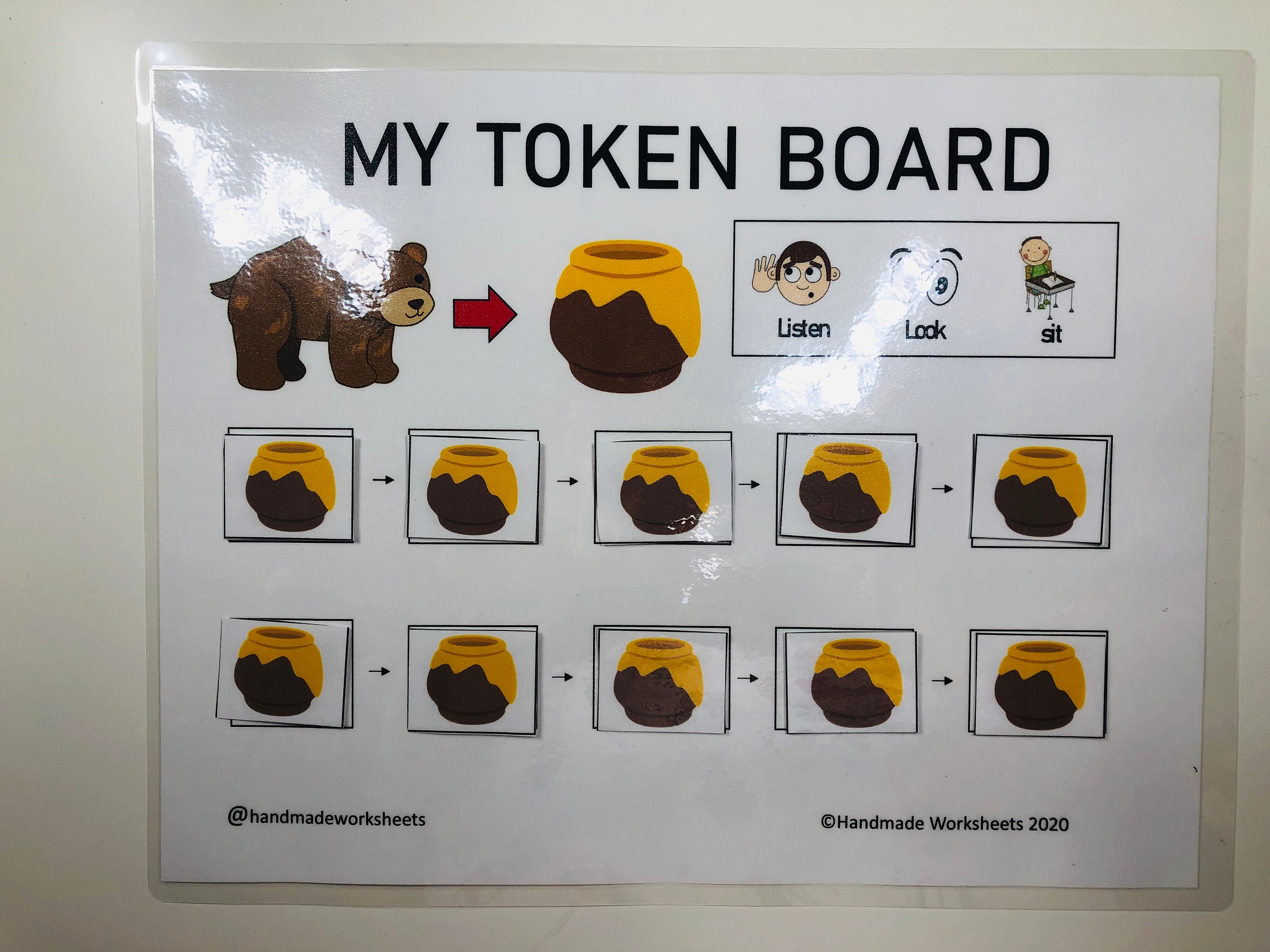 Bear Reward Chart/ Token Board - Etsy