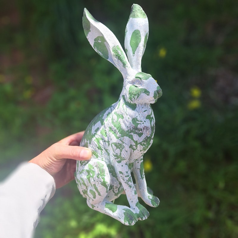 Rabbit Garden Statue - Etsy