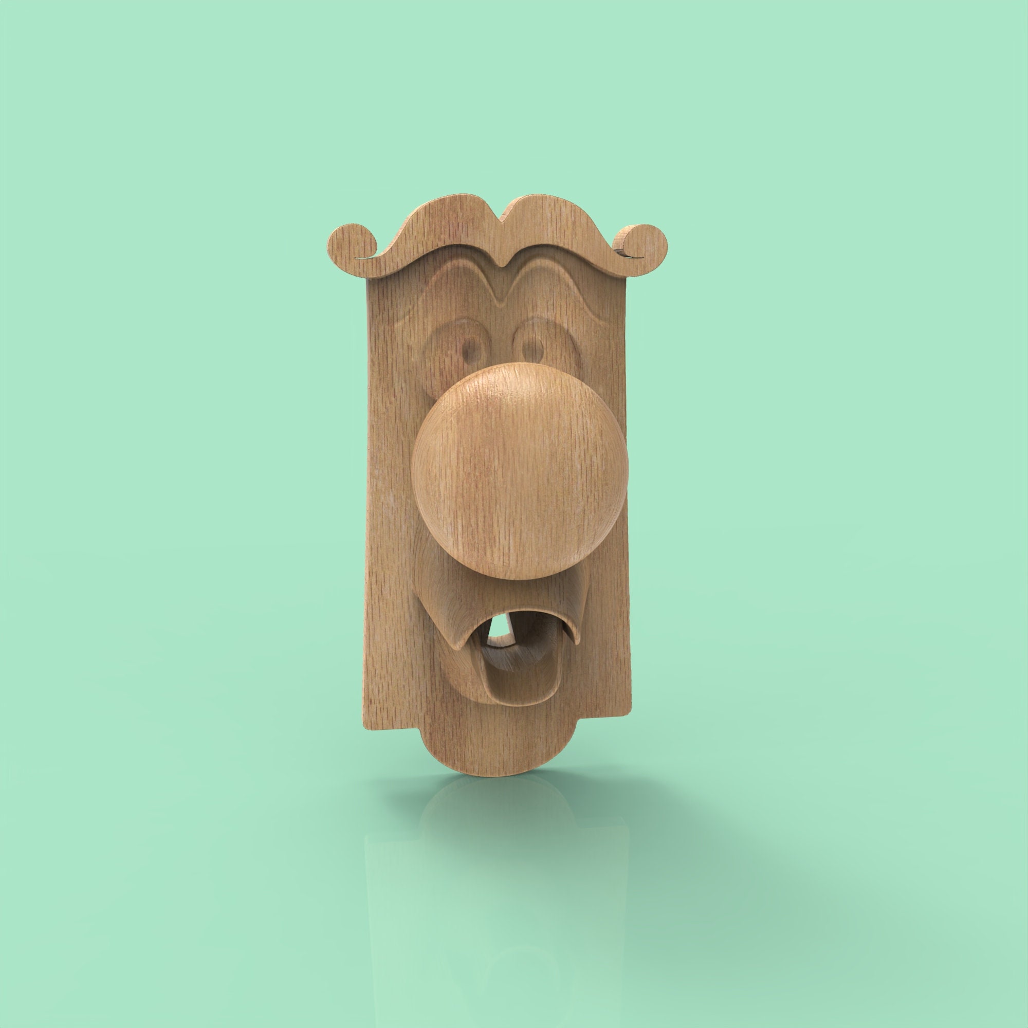 Door Knob Pull Handle With Keyhole Round Solid Wood Pull Handle Knob ...