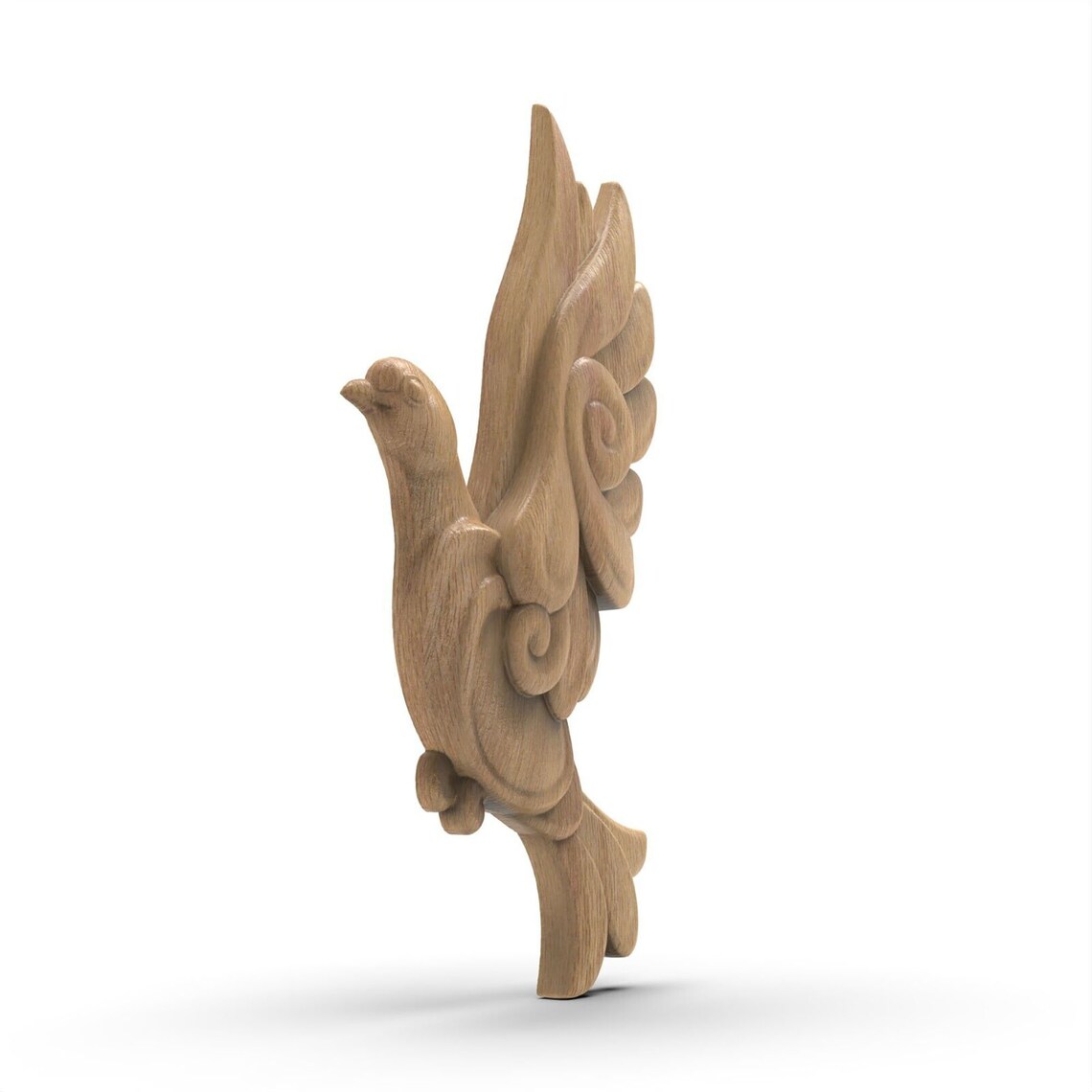 Wood Carved Bird Neoclassical Pigeon Applique Wall Vintage Decorative ...