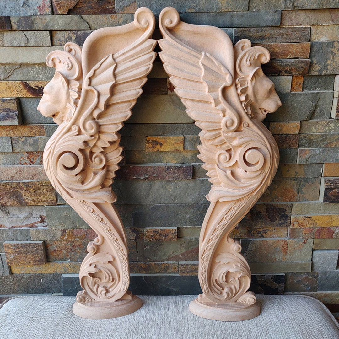 Luxurious Wood Carved Corbels for Fireplace Mantel Surround Gothic ...
