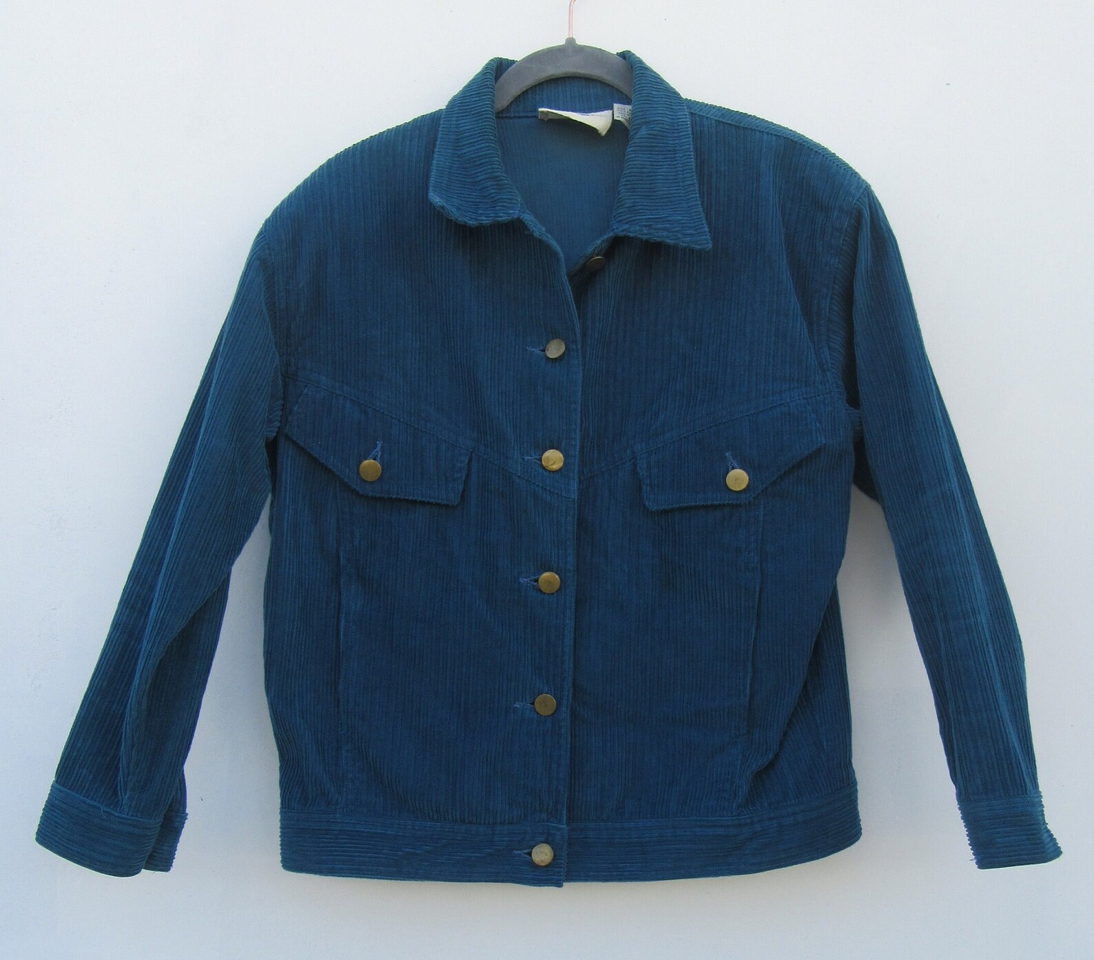90's Teal Blue Whale Cord Jacket Women's Corduroy Jacket Corduroy 90's ...