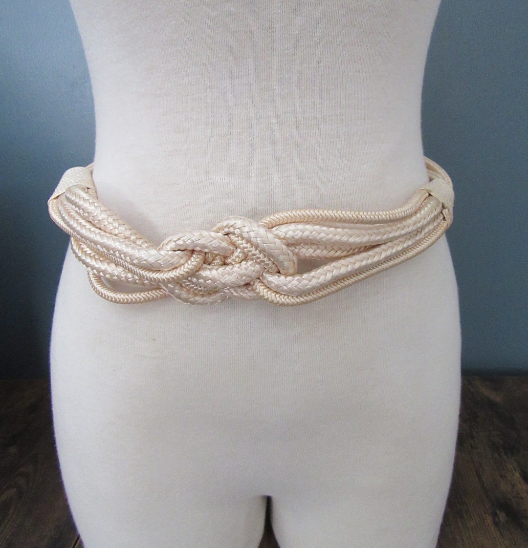 80's Braided Rope Belt Stretch Belt Hook Closure Belt 80's Belt 80's ...