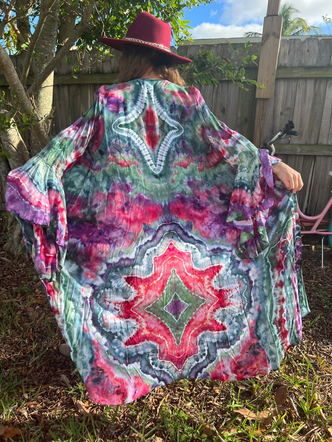 Large-deep Jewel Fantasy Robe-fantasy Cloak-tie Dye Jacket - Etsy