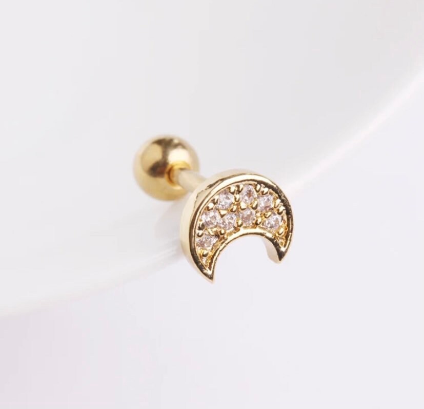 Stainless Steel Piercing, Zodiac, Horoscope, Constellation, Star, Moon ...