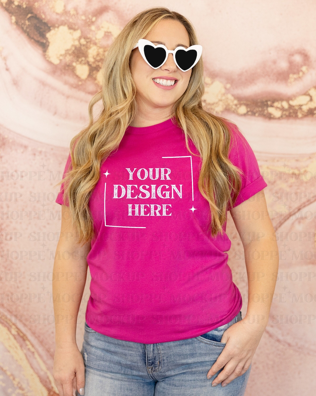 Bella Canvas 3001 Model Mockup, Berry, Bella Mockup, Valentine's Day ...