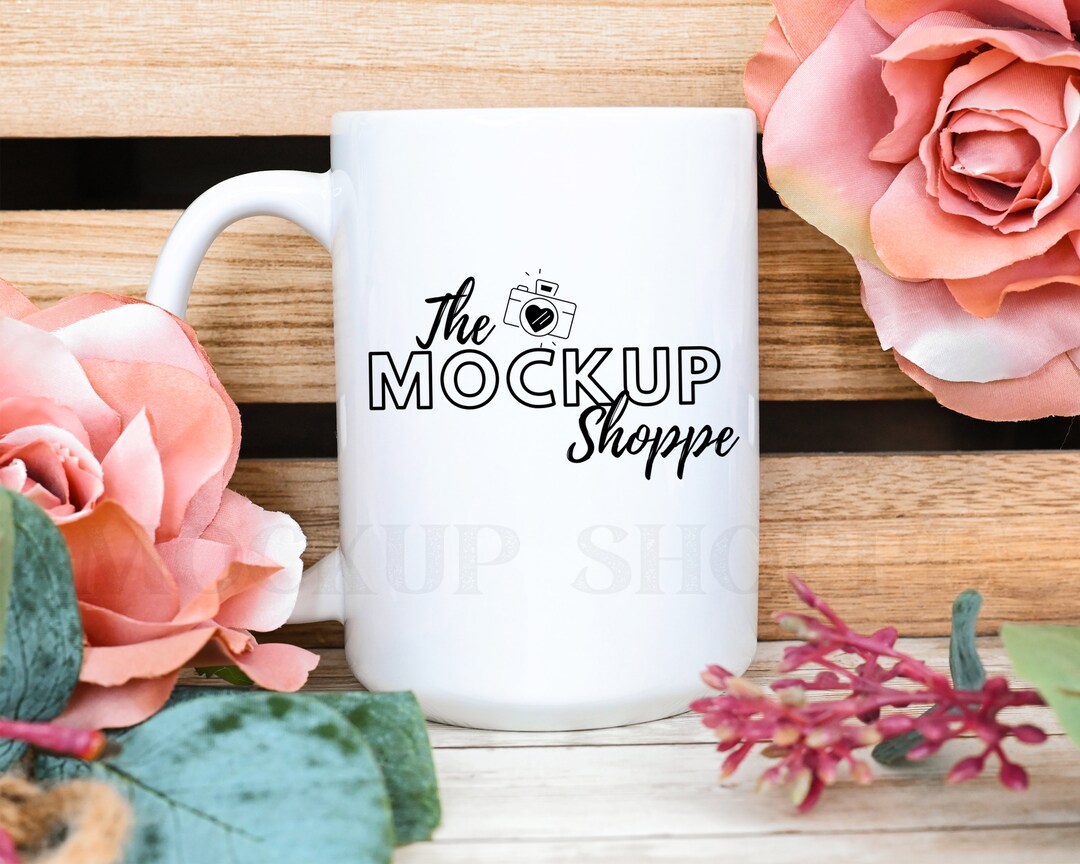 15oz White Coffee Mug Mockup, Mother's Day Mug Mockup, Easter Mockup ...