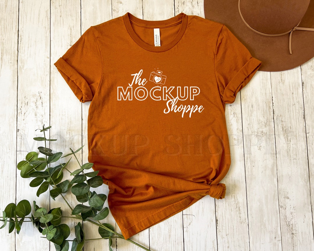 Autumn, Bella Canvas 3001 Mockup, Bella Mockup, Boho Tshirt Flat Lay ...