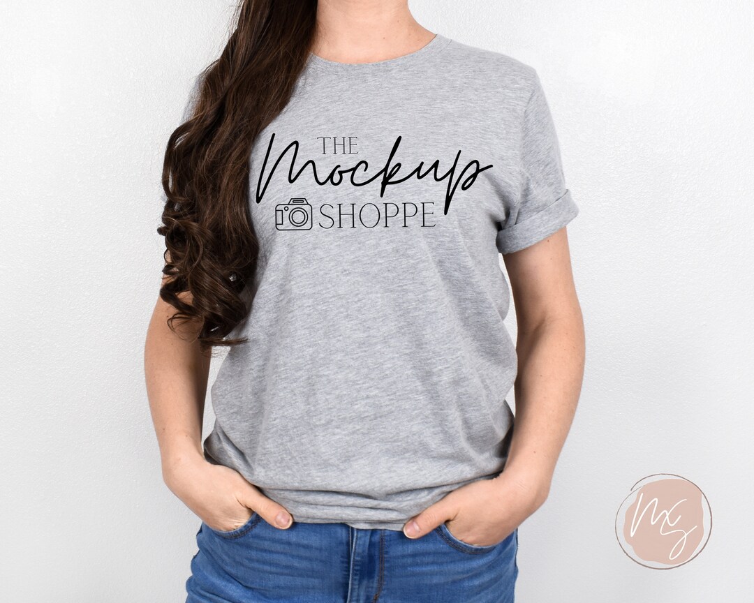 Athletic Heather, Bella Canvas 3001 Modell Mockup, 3001 Mockup ...