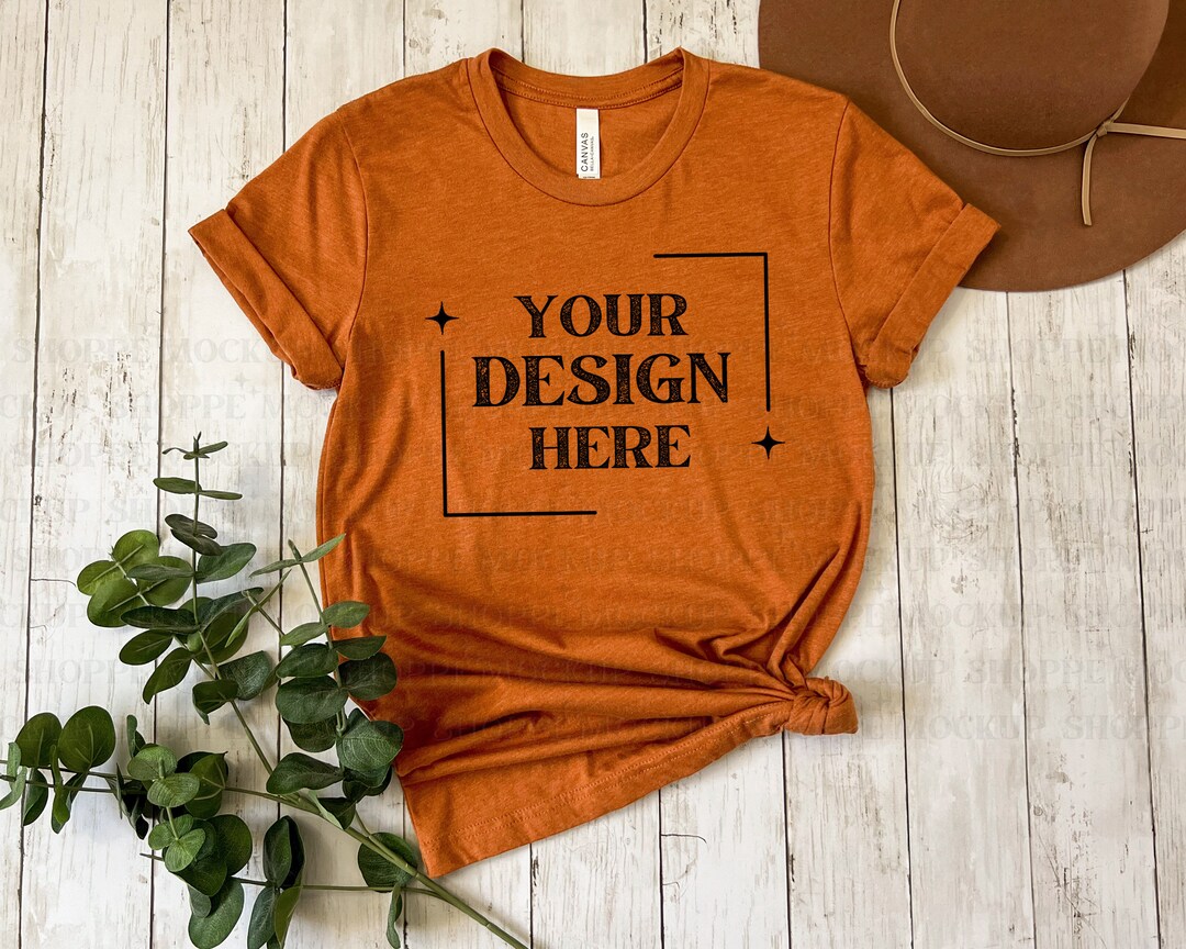 Heather Autumn, Bella Canvas 3001 Mockup, Bella Mockup, Boho Tshirt ...
