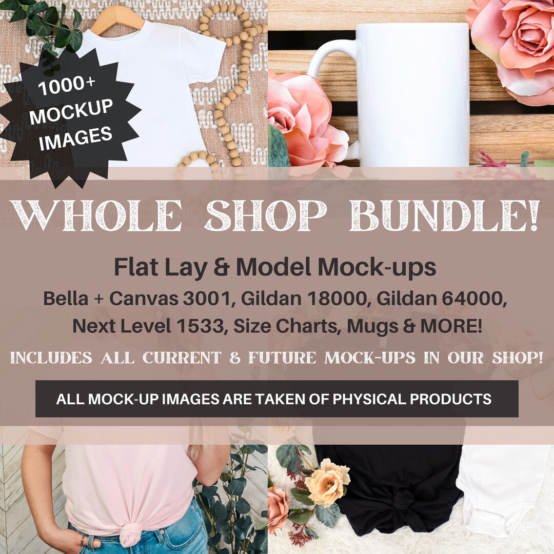 Whole Shop Mockup Bundle, Full-access Digital Mock Ups, Lifestyle Mock ...