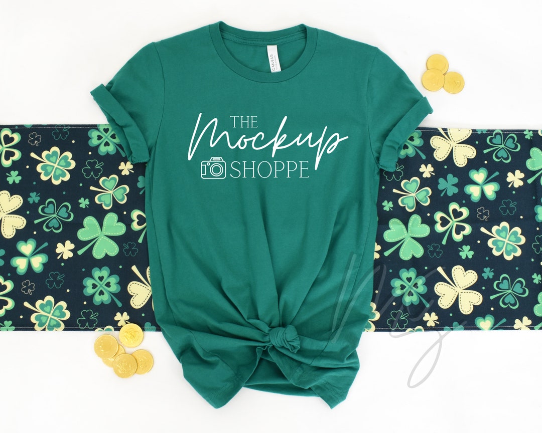 3001 Kelly Green St. Patricks Day Mockup, Bella Canvas 3001 Mockup ...