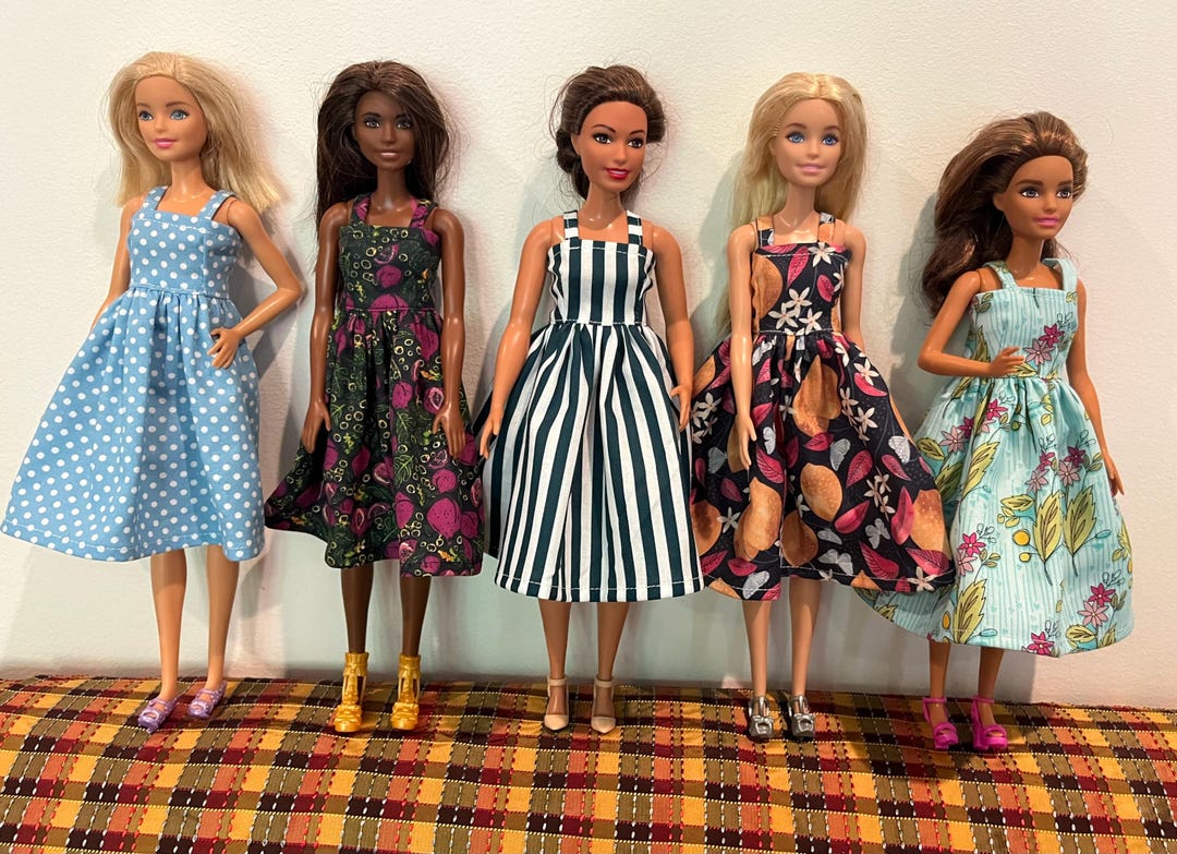 Dress for 11.5 Inch Fashion Dolls (original or Curvy) Part 2 - Etsy