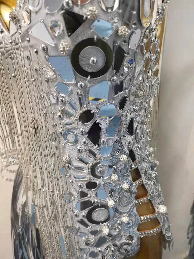 Shining Silver Latin Dance Dress Rhythm Dress L0010 - Etsy