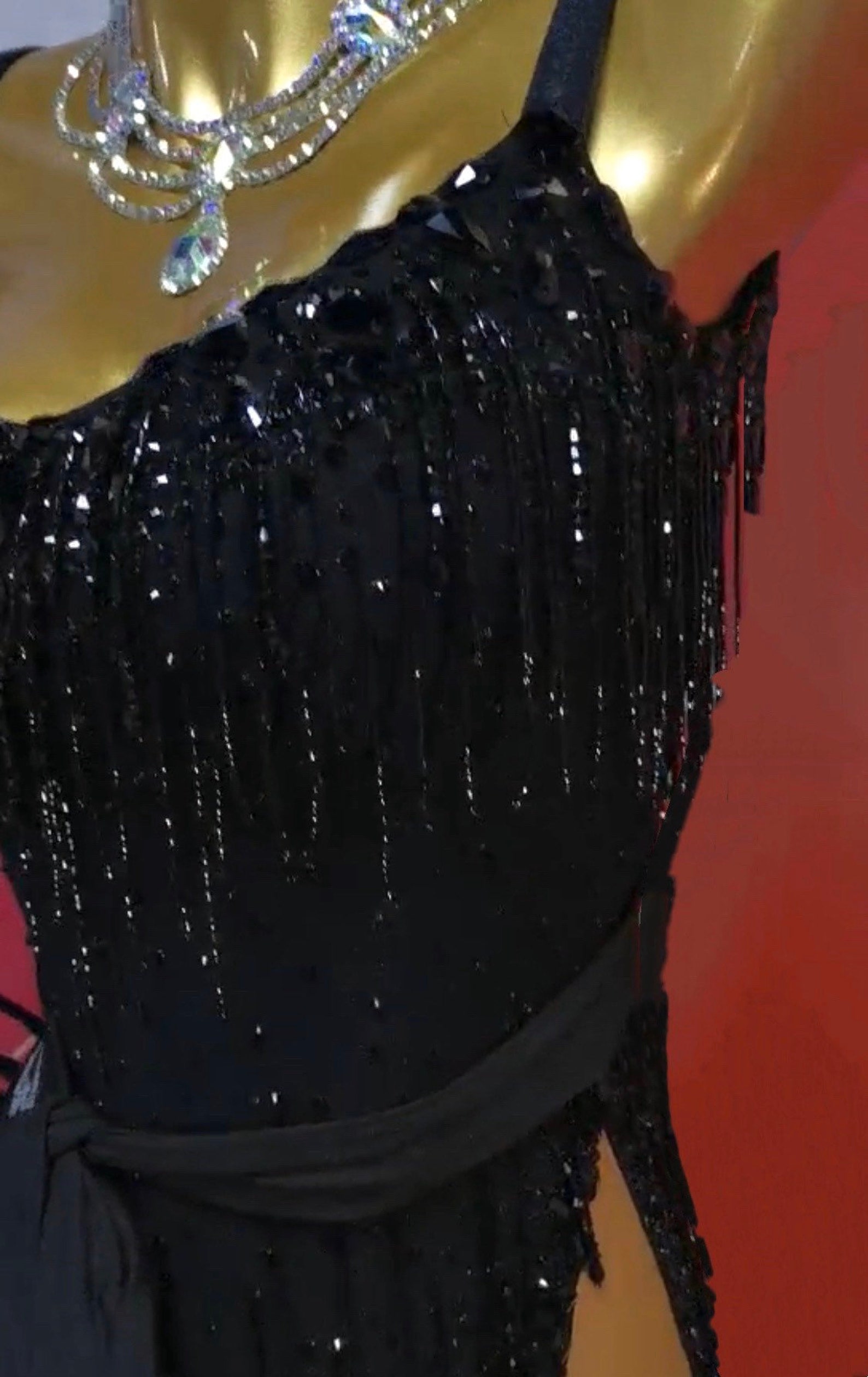 Argentine Tango Dress Sparkling Black Latin Dress - Etsy