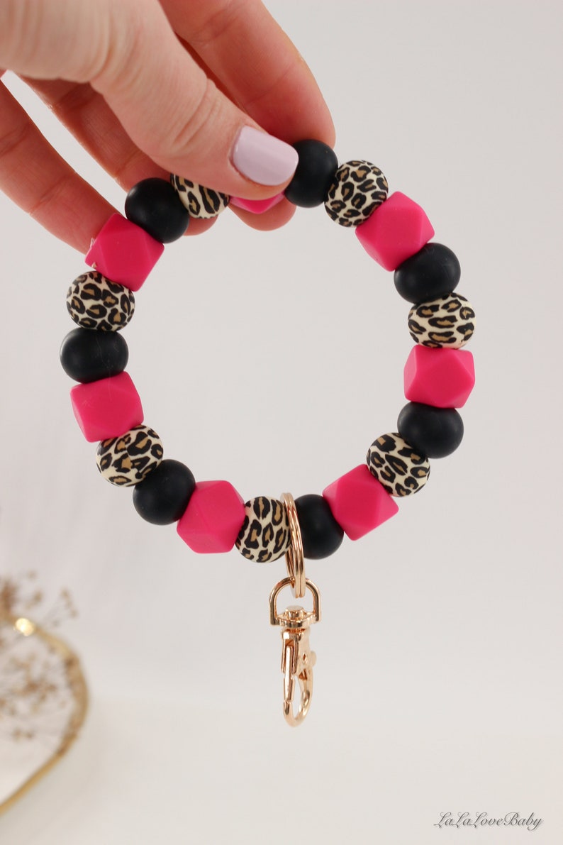 Pink Keychain Cute Car Accessories Keychain Wristlet - Etsy