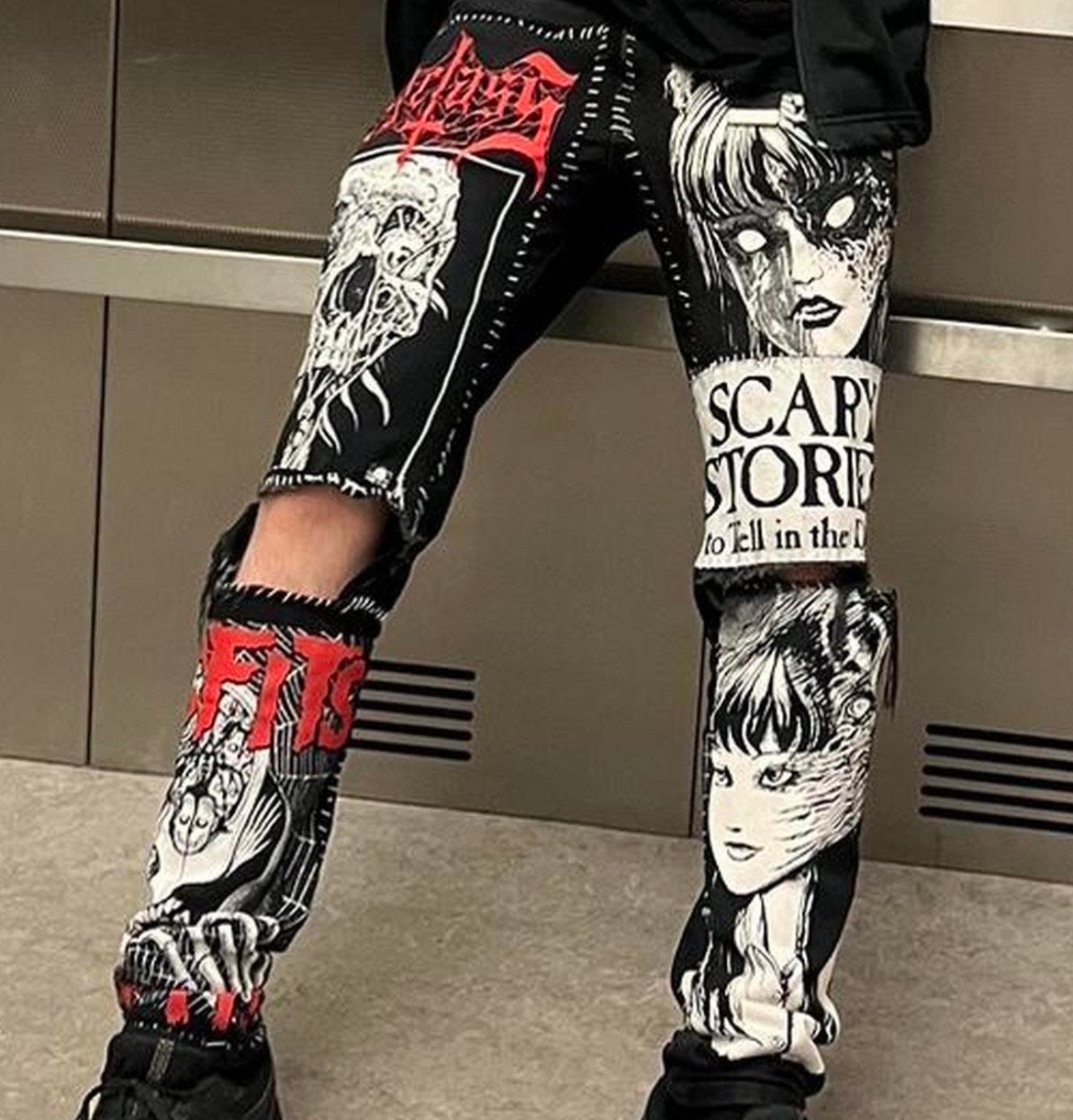Junji Ito + Misfits Patch Pants - Etsy