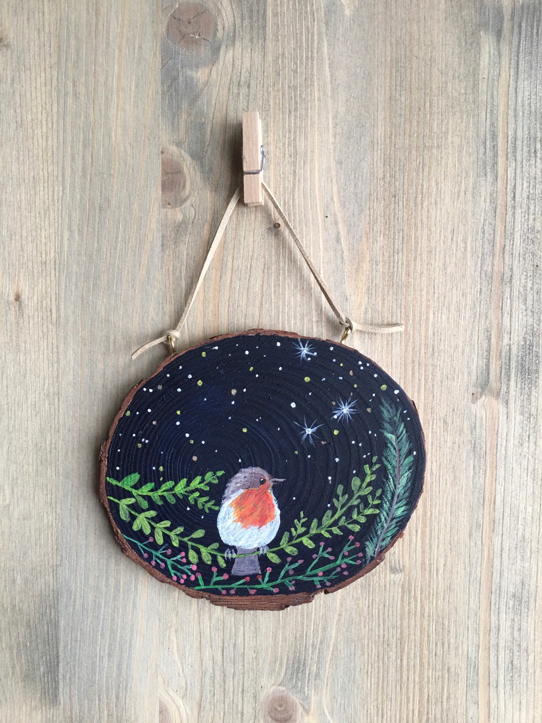 Robin Christmas gift Robin Original Painting Cute Robin - Etsy 日本