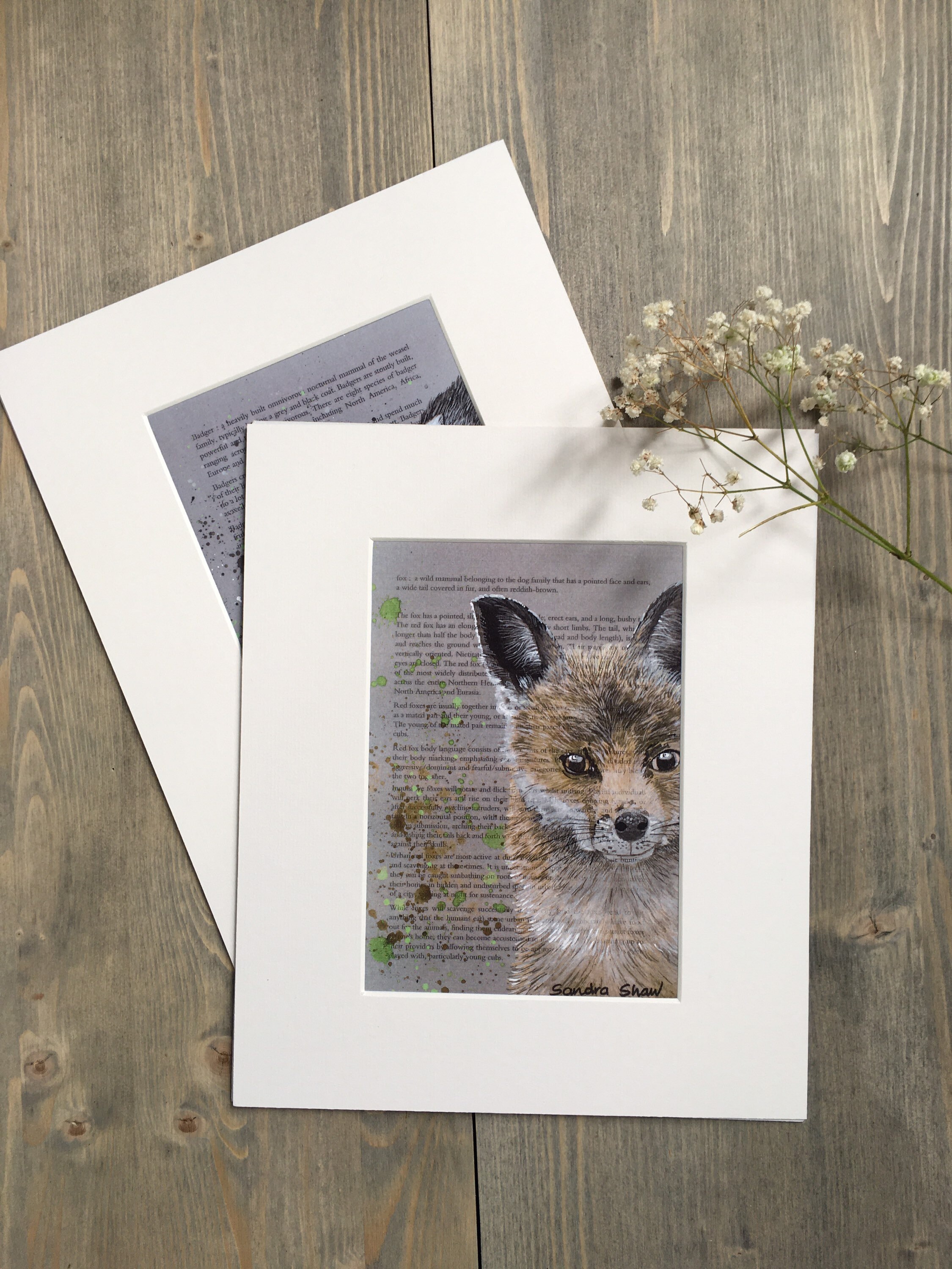 Baby Fox Print Baby Fox Painting Front Facing Fox Print - Etsy UK