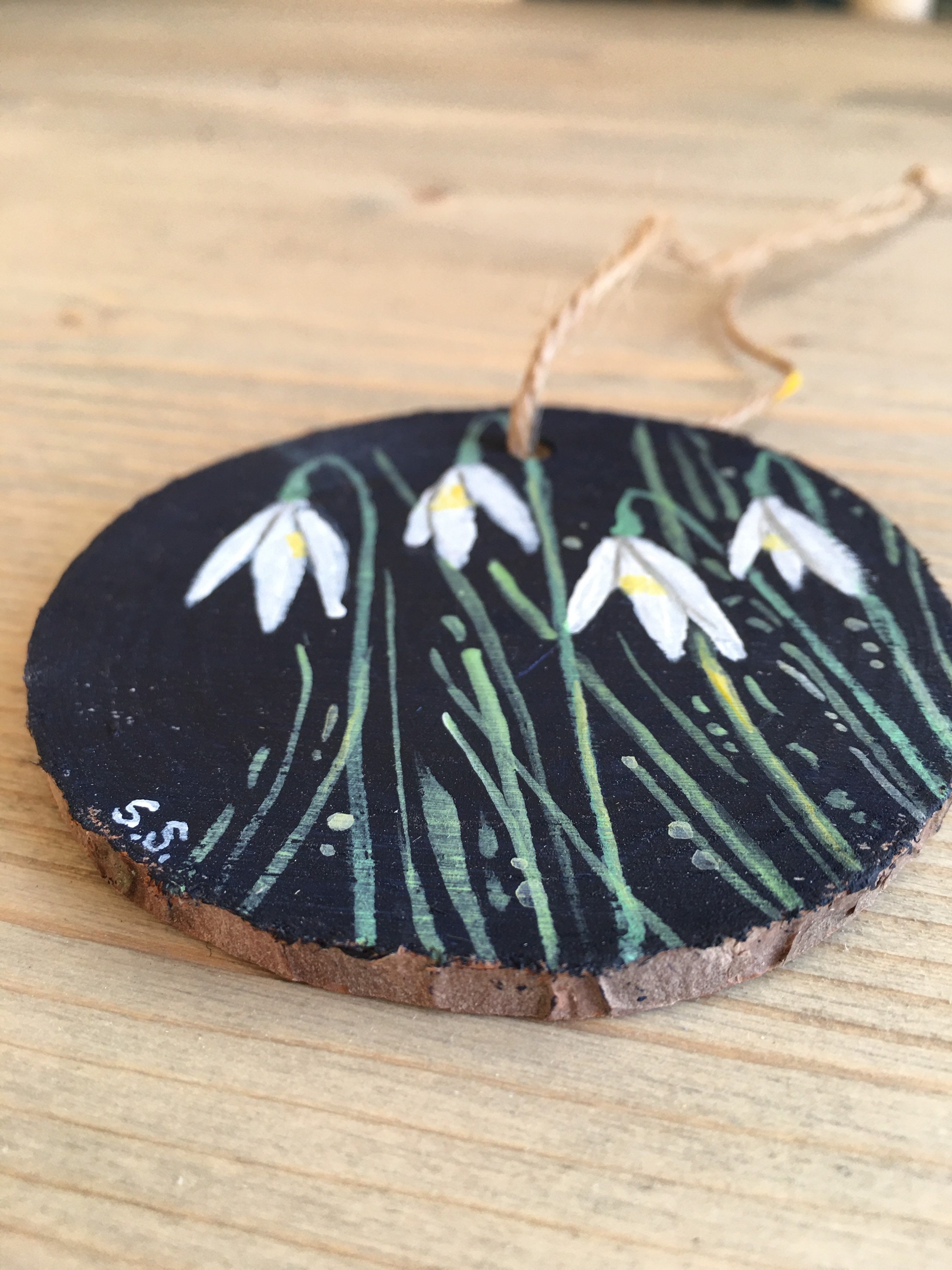 Hand Painted Snowdrop Sympathy Card Snowdrops Card Original - Etsy