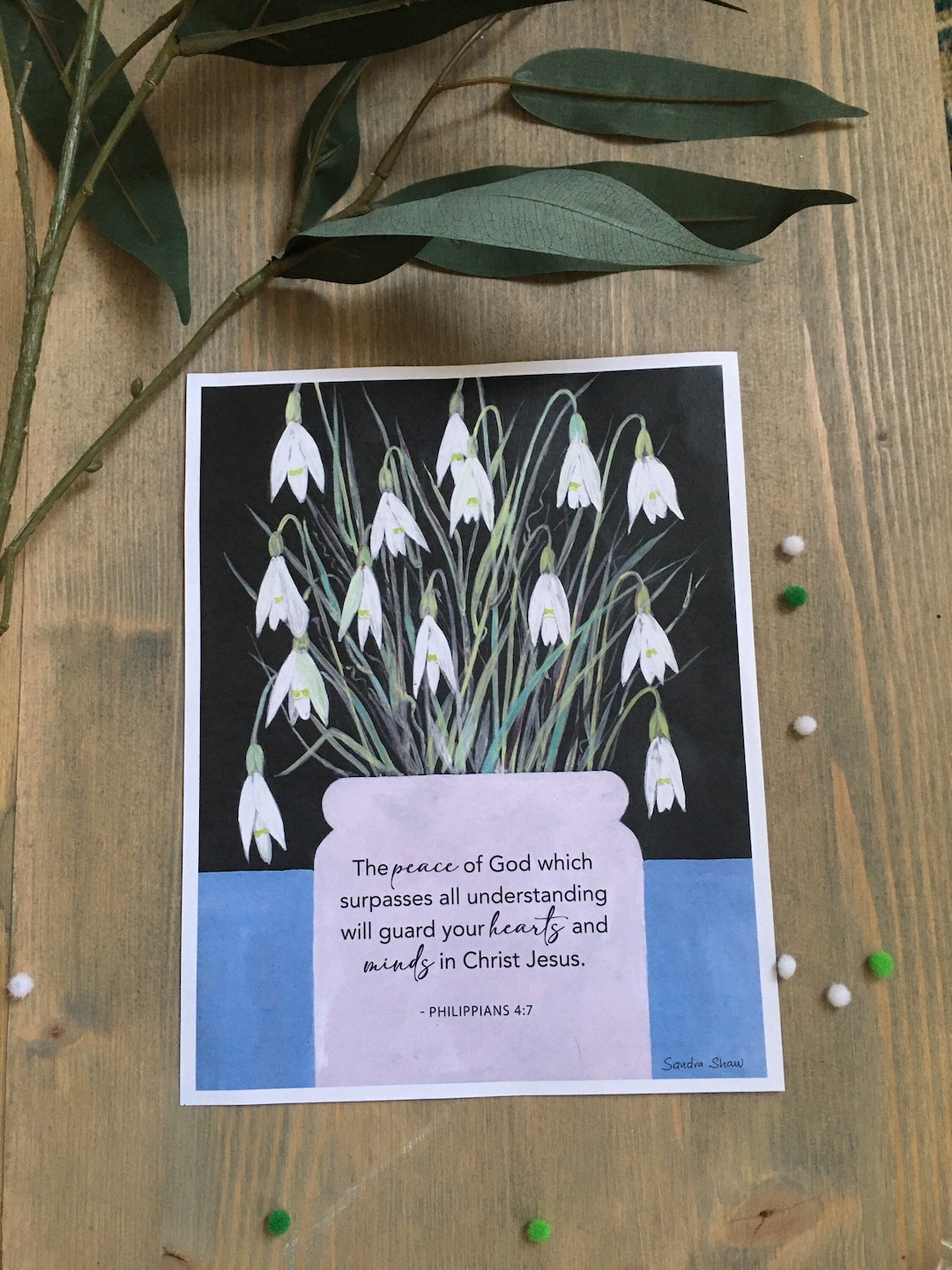 Snowdrop Bible Verse Gift, Snowdrop Print, Snowdrop Painting, Snowdrop ...