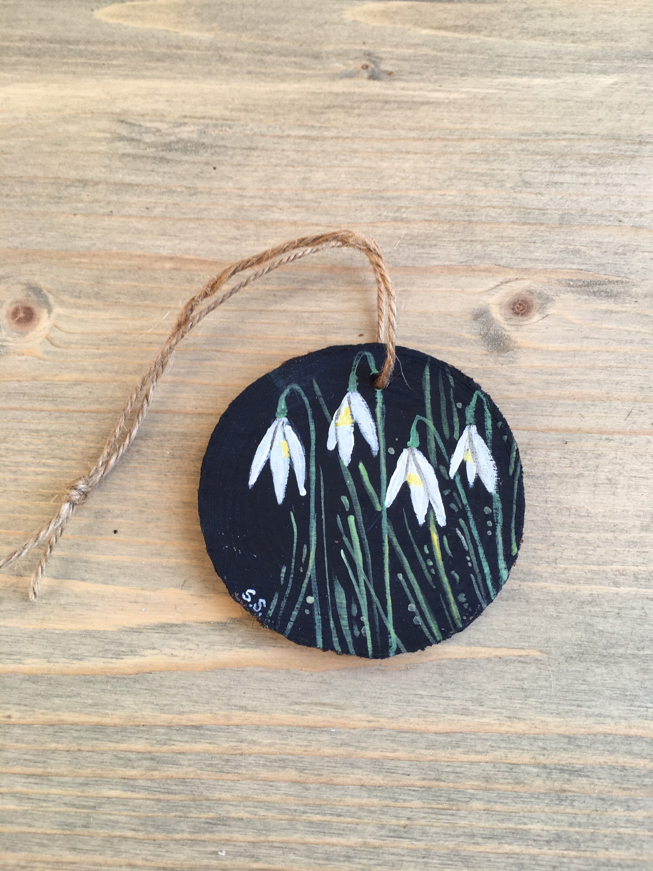 Hand Painted Snowdrop Sympathy Card Snowdrops Card Original - Etsy