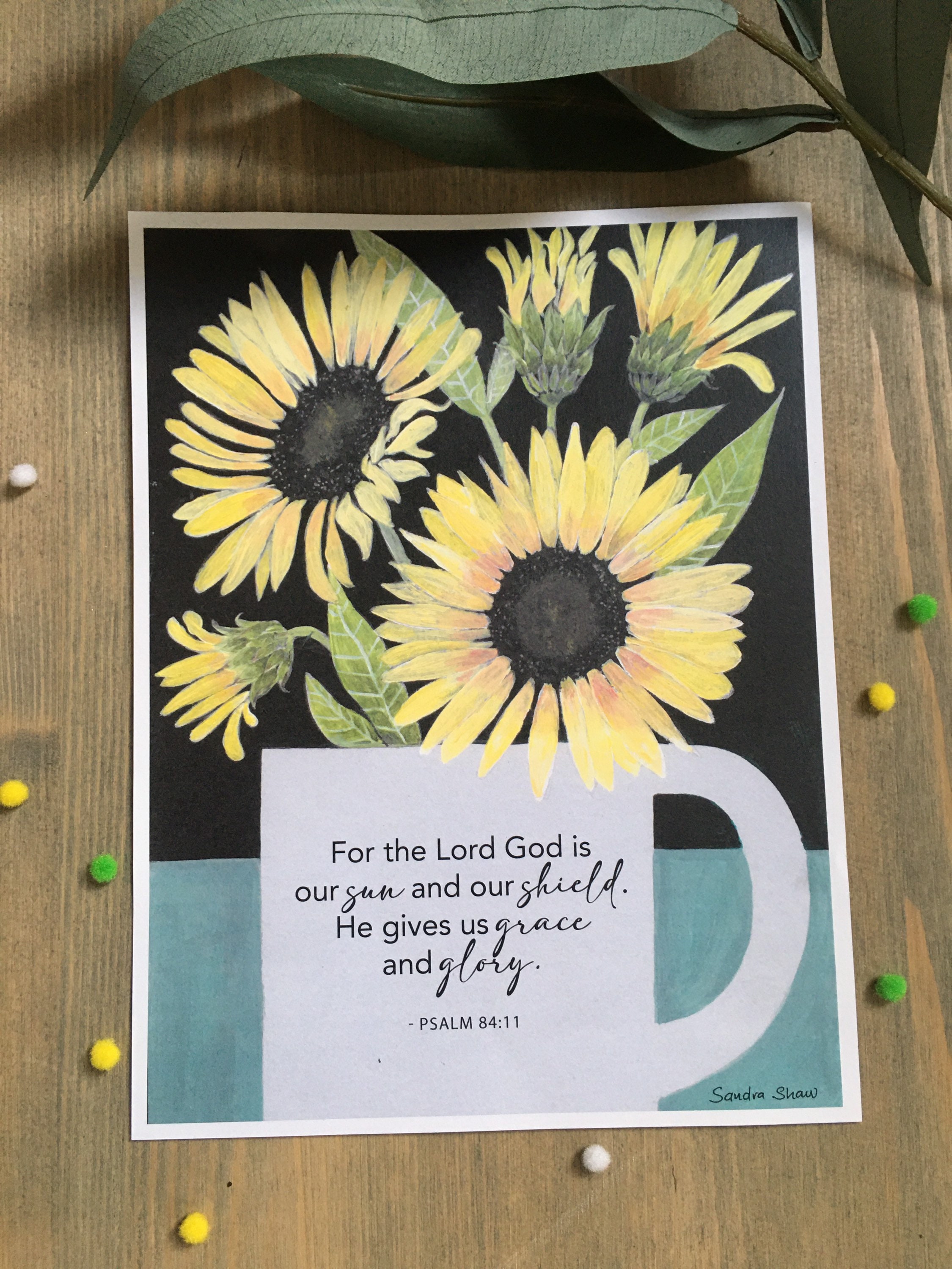 Sunflower Gift, Sunflowers Bible Verse Print, Sunflowers and Bible ...