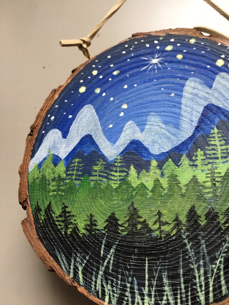 Mountain Painting Original Mountain Art The Mountains are | Etsy