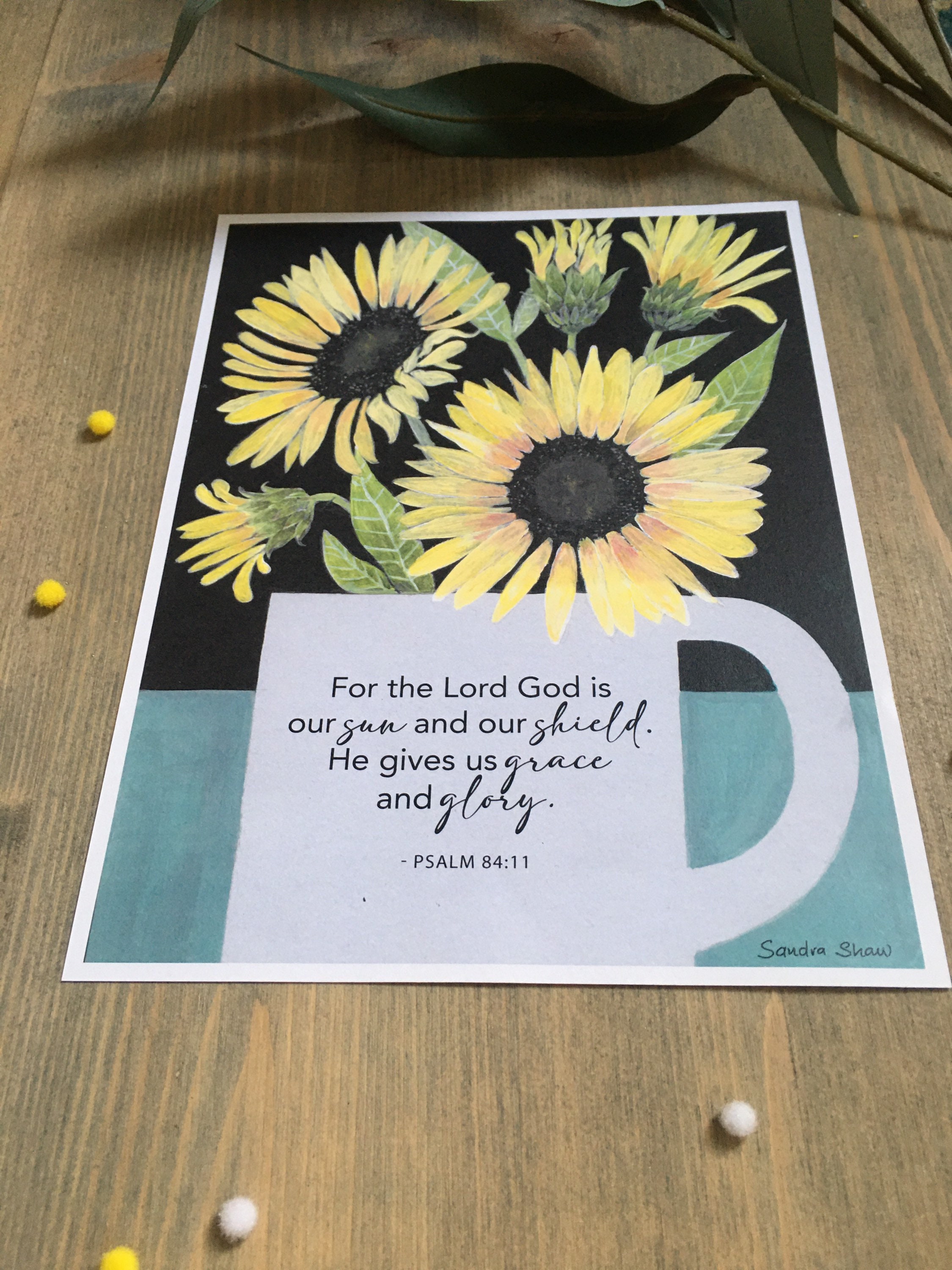 Sunflower Gift, Sunflowers Bible Verse Print, Sunflowers and Bible ...