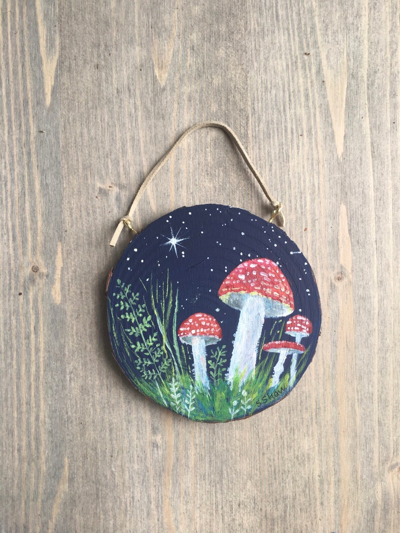 Magical Toadstool Painting Enchanted Forest Painting - Etsy