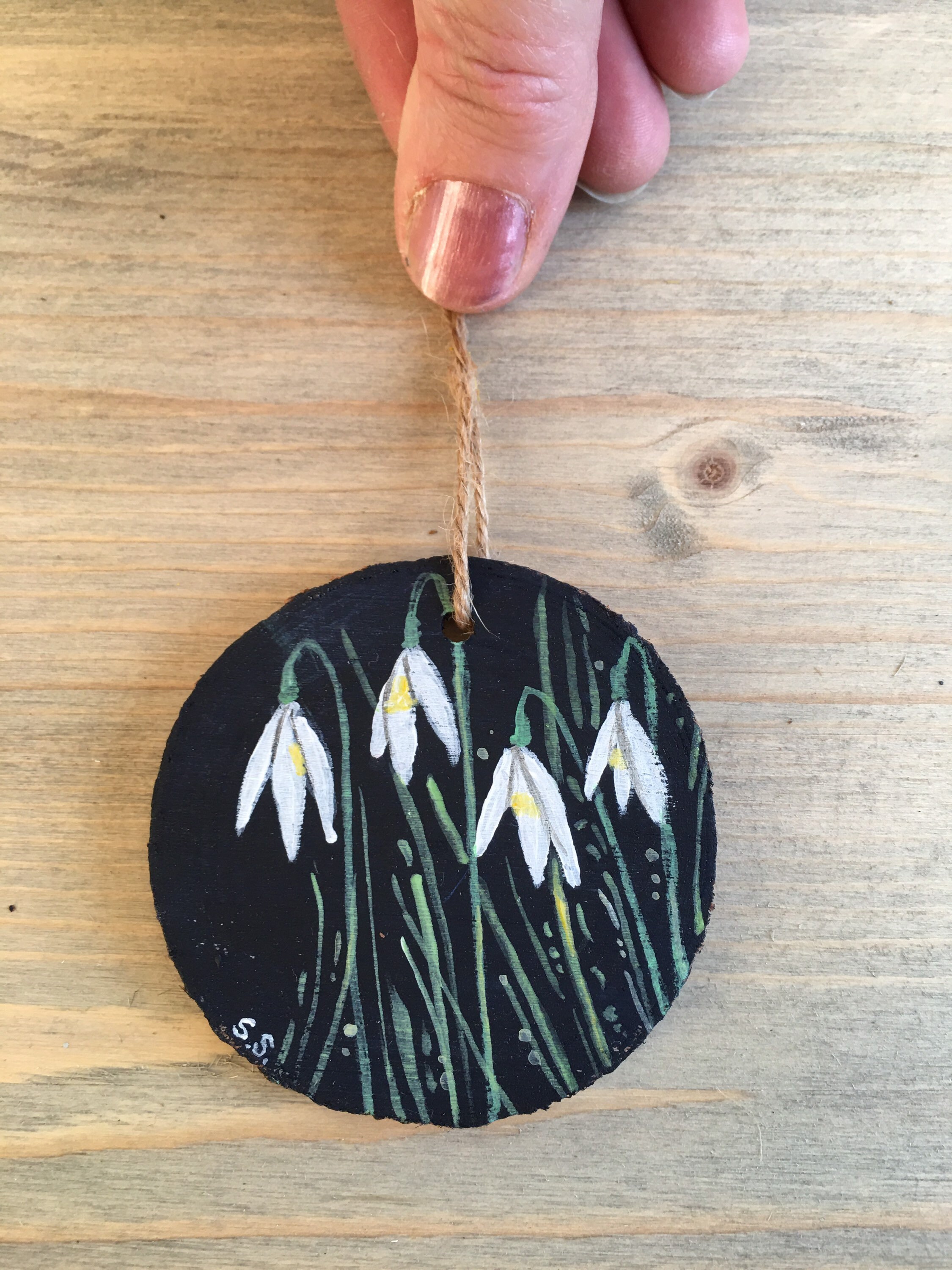 Hand Painted Snowdrop Sympathy Card, Snowdrops Card, Original Art Card ...