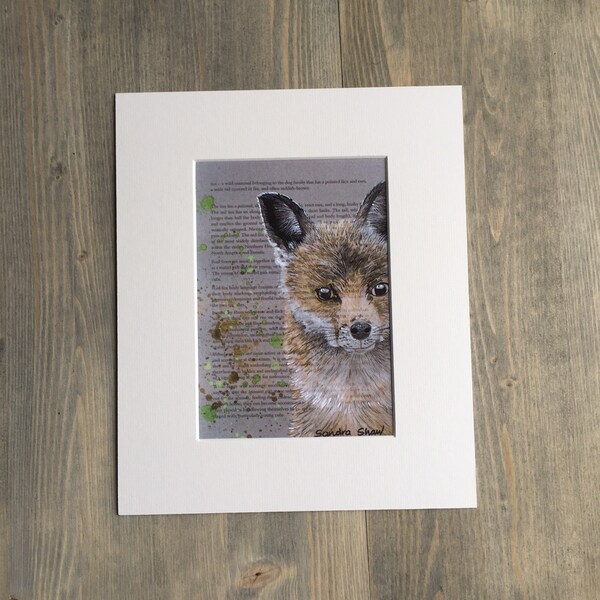 Baby Fox Painting - Etsy