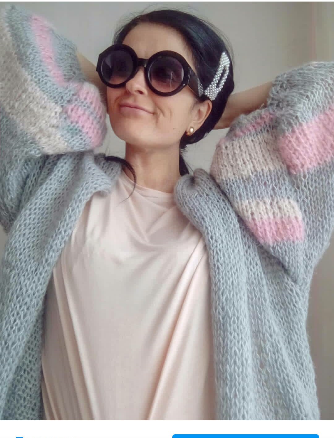 Stylish Woman's Cardigan.handknit Cardigan. Pastel Cardigan. Cardigan ...