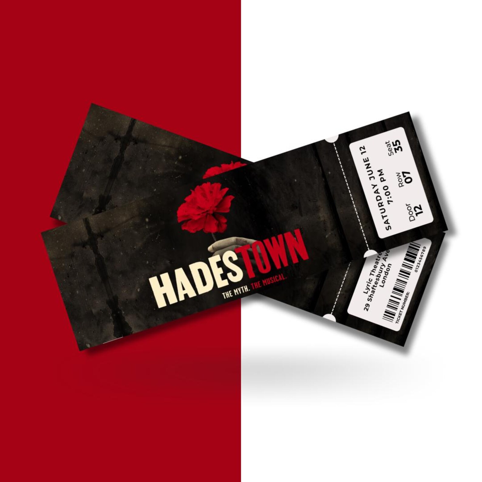 Hadestown Musical Customisable Printable Theatre Ticket | Personalised ...