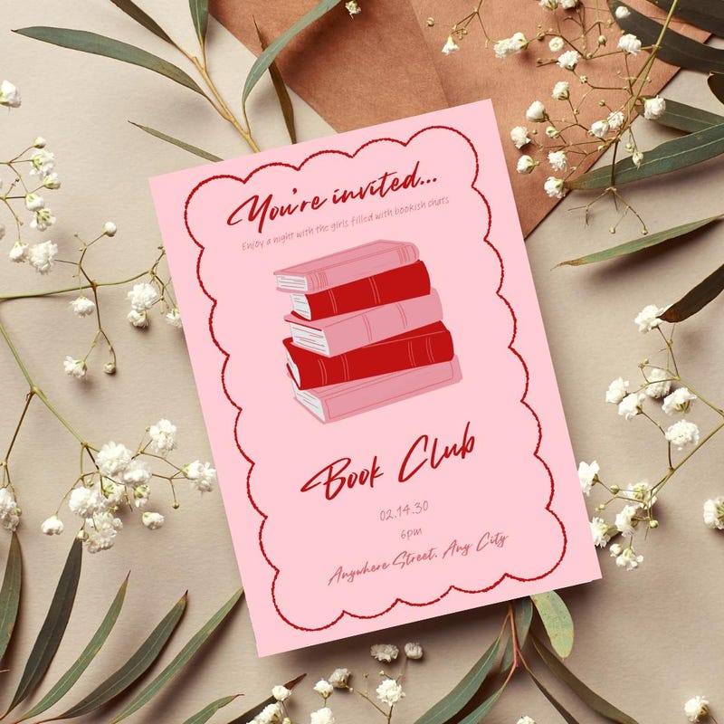 Book Invitation - Etsy